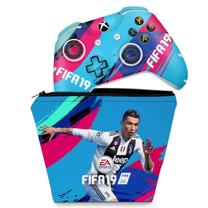 Capa Case e Skin Compatível Xbox One Slim X Controle - Fifa 19 - Pop ...