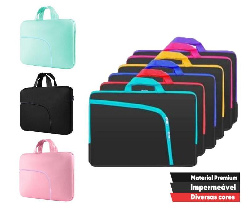 Capa Case Pasta Maleta Para Notebook e Macbook Neoprene Impermeável Com ...