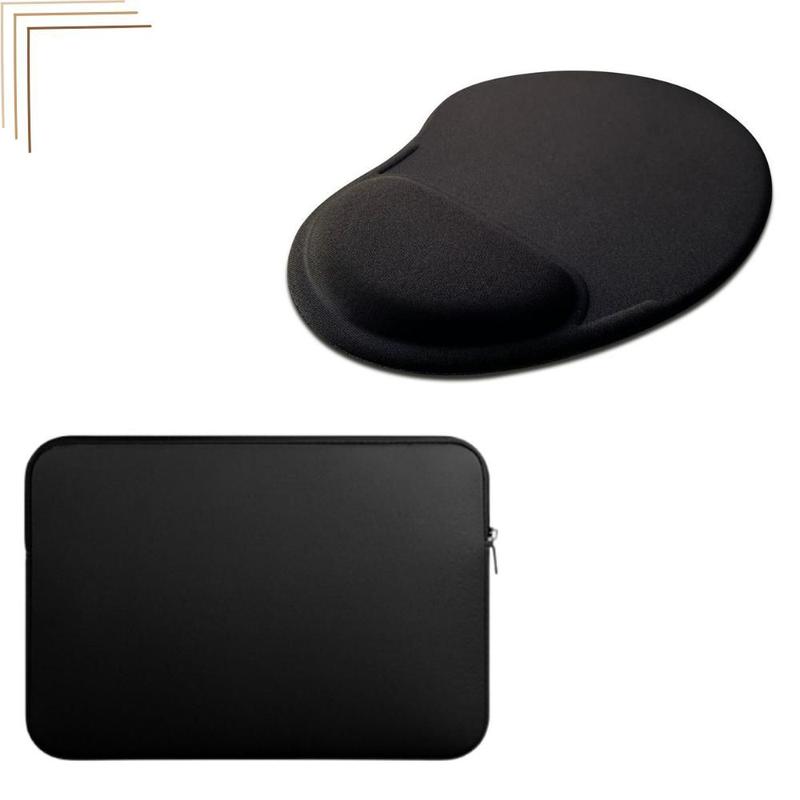 Capa Case Pasta Para Notebook + Mouse Pad Preto Kit Combo - HELESTORE ...