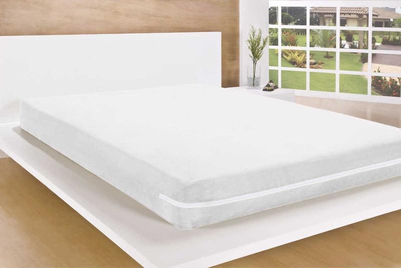 Capa de Colchão Casal Em Malha Com Zíper 100% Algodão - Varias Cores ...