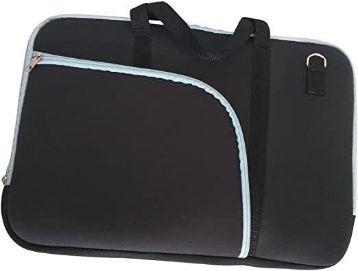 Capa de Neoprene Protetora para Notebook Preta 15,6" Bolso Alça de mão ...