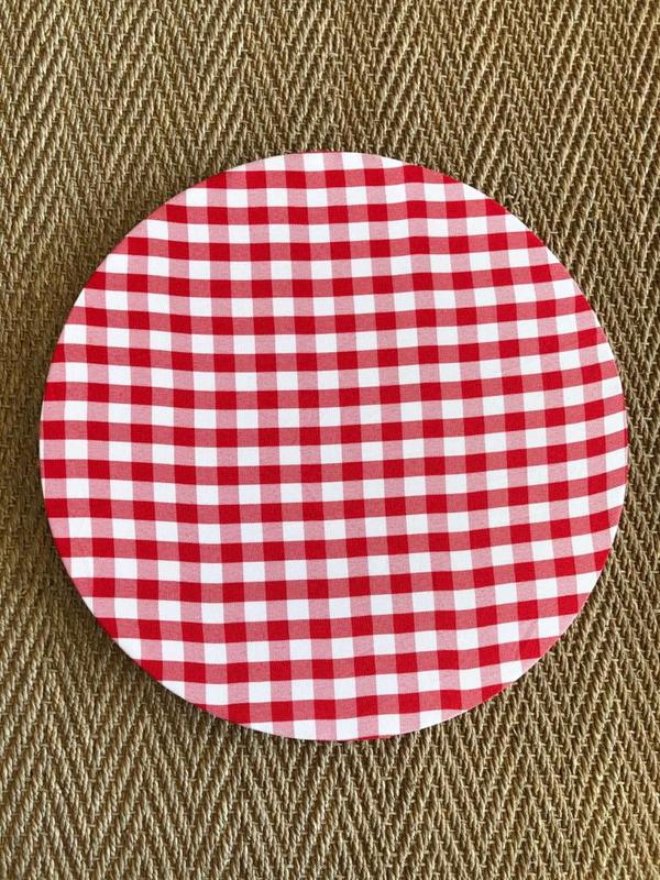 Capa de Sousplat para Base Mdf 3 mm e 35 cm Xadrez Vichy. - Sack Home ...