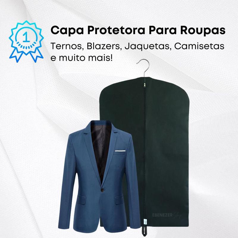 Capa De Terno Impermeavel C Zíper Proteçao Antimofo P Roupas - EBENEZER ...