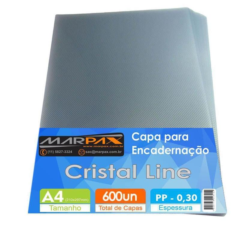 Capa Para Encadernação Transparente A4 Line Pp 0,30 600Un - Marpax ...