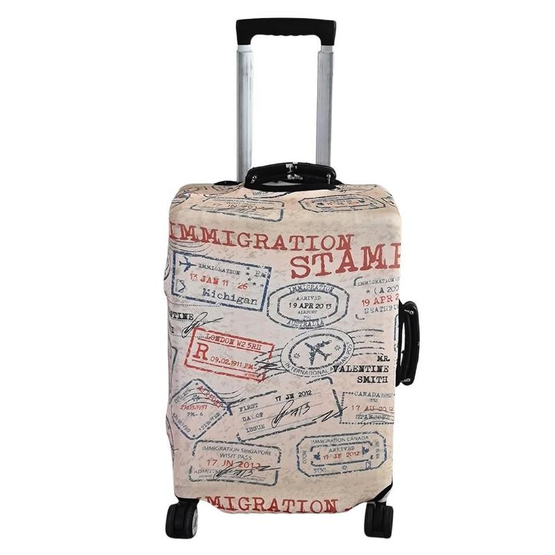Capa Para Mala De Viagem Estampa Carimbos De Viagem M - Mimos E Viagens ...
