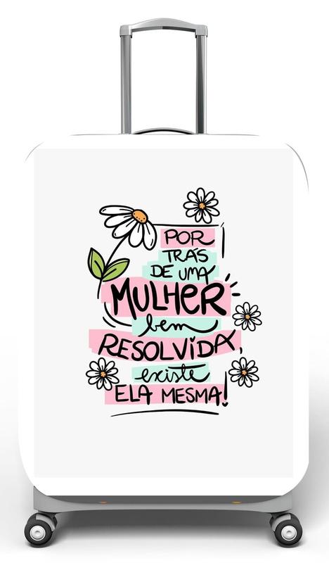 Capa para mala de viagem M, medidas max C40x A59 x P27cm Estampa Por ...