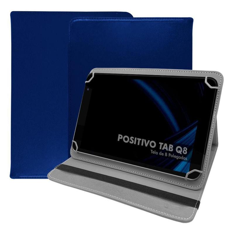 Capa Positivo Tab Q8 Tela 8 Polegadas Case Pasta - Azul Céu - Strong ...