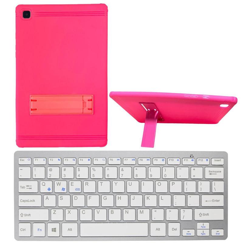 Capa Rosa + Teclado Bluetooth Para Tablet A8 10.5 X200/X205 ...