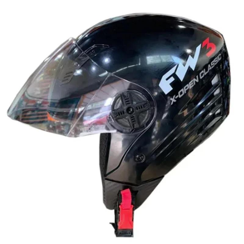 Capacete Aberto X Open Custom Classic Preto Brilhante Fw3 - Capacetes ...