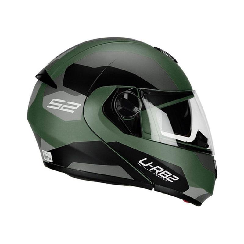 Capacete Articulado Peels U-RB2 SYNC 2 Verde Militar Fosco/Cinza ...
