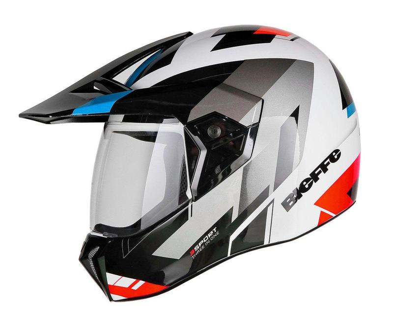 Capacete Bieffe 3 Sport React Motocross Moto Esportivo - Capacete de ...
