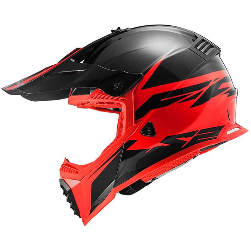 Capacete Cross LS2 MX 437 Fast Evo Roar Vermelho Fosco Lançamento ...