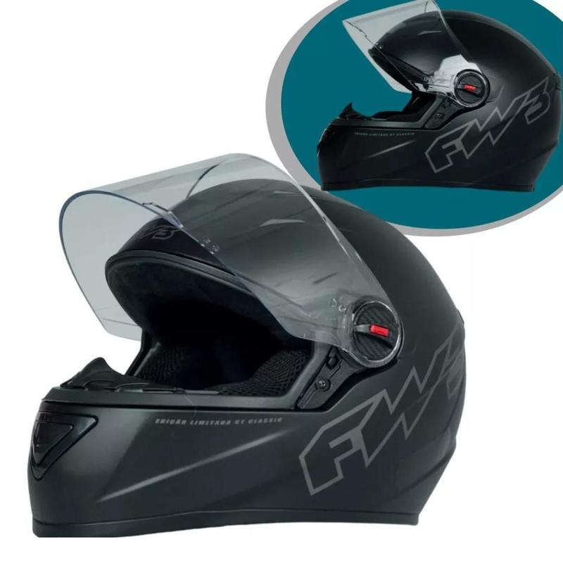 Capacete De Moto Fw3 Masculino Seguro Resistente - Capacete de Moto ...