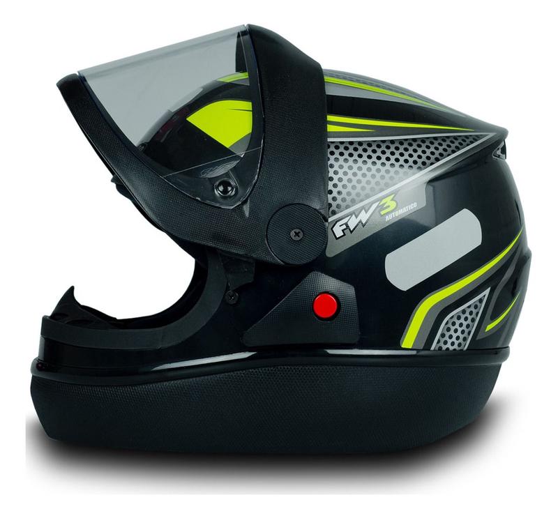 Capacete Fechado Com Narigueira para Moto Viseira Transparente ...