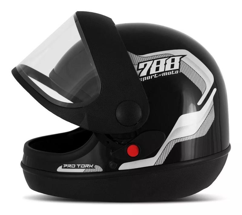 Capacete Moto Branco Masculino Tipo Sanmarino 788 Automático 58/60 Pro ...
