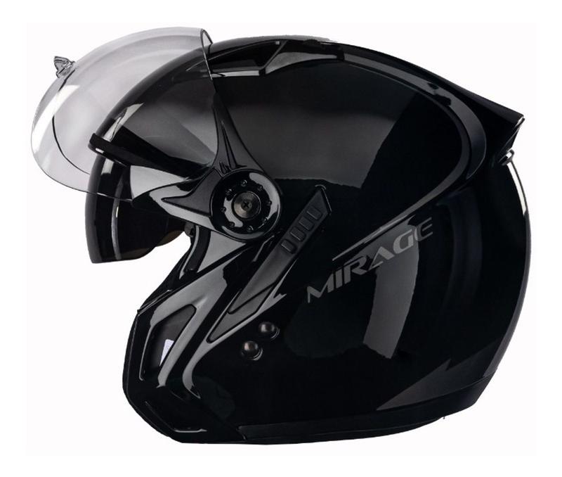 Capacete Moto Custom Vintage Peels Mirage Classic Preto C/ Óculos ...