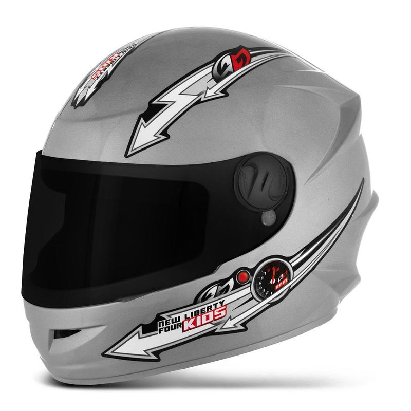 Capacete Moto Infantil Fechado Integral Para Menino Menina Liberty Four ...