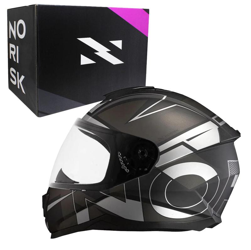 Capacete Norisk Razor Axial Preto Fosco/ Prata - Capacete de Moto ...