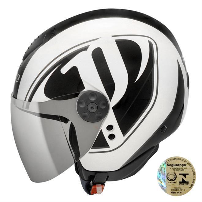 Capacete Para Motociclista Freeway Brand Branco E Grafite Peels ...