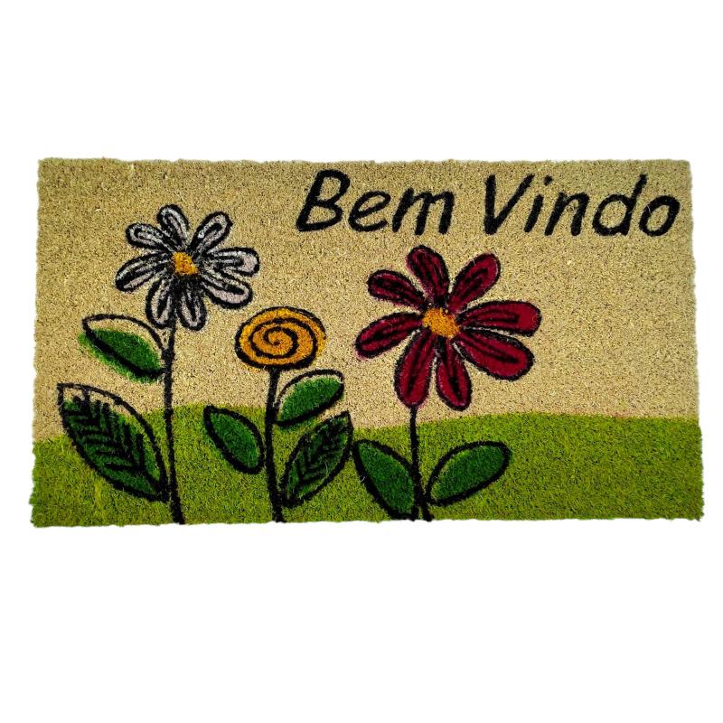 Capacho Fibra de Coco Tapete Retangular Entrada 33x60cm - Home Design ...