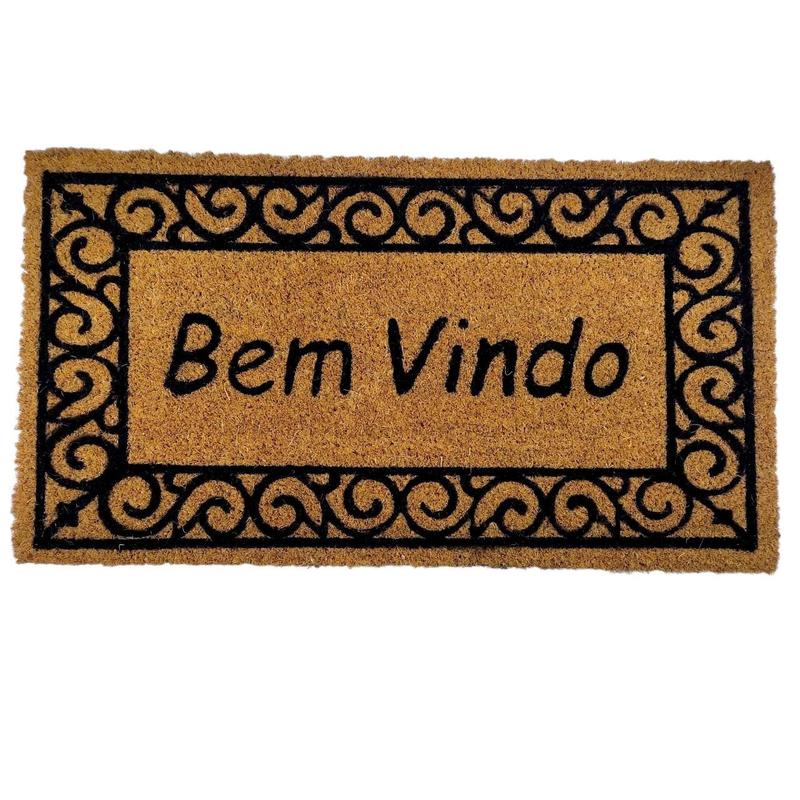 Capacho Fibra de Coco Tapete Retangular Entrada 33x60cm - Home Design ...