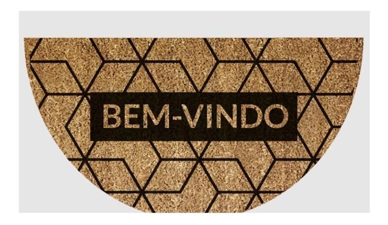 Capacho Tapete Para Porta Fibra De Coco Meia Lua Luxo 60x33 - UZOO ...