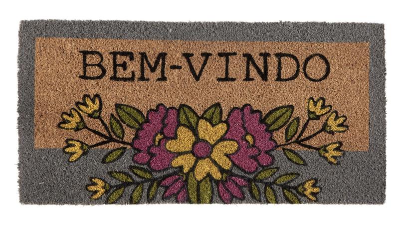 Capacho Tapete para Porta Fibra Natural de Coco 30x60 Corttex Margarida ...