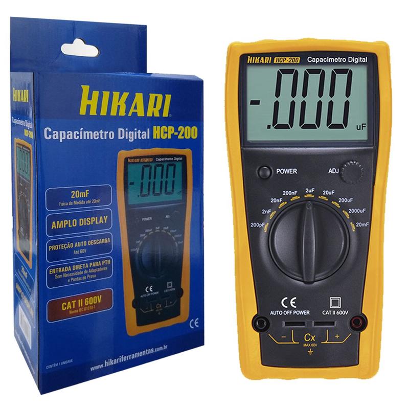 Capacimetro digital HCP-200 - HIKARI - Multímetro - Magazine Luiza