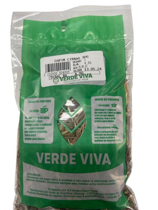 Capim Cidrão 30G - VERDE VIVA - Mel - Magazine Luiza