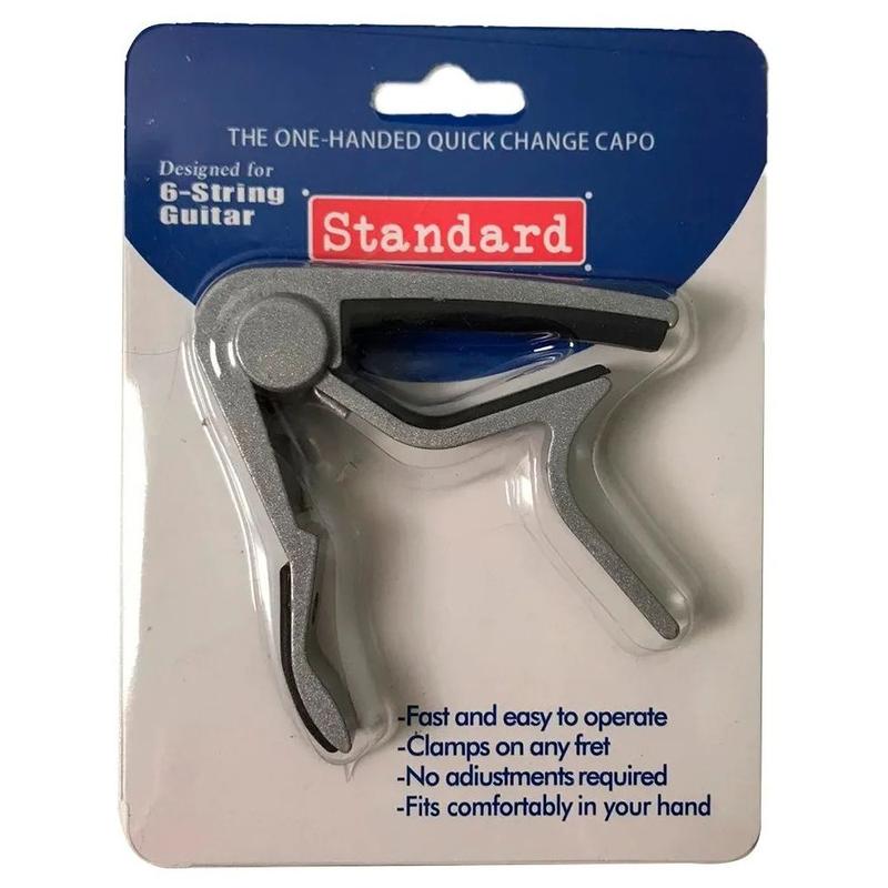 Capotraste Standard de Alumínio Prata para Guitarra Violão Ukulele ...