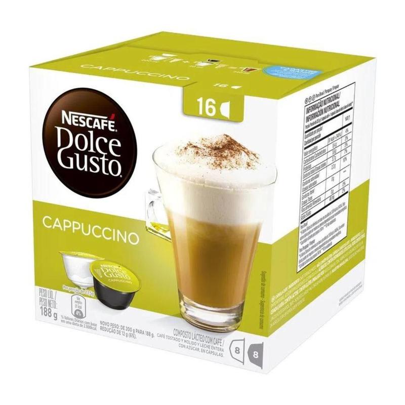 Cappuccino Cápsula Nescafé Dolce Gusto Caixa 188g 16 unid - Cápsula de Cappuccino - Magazine Luiza