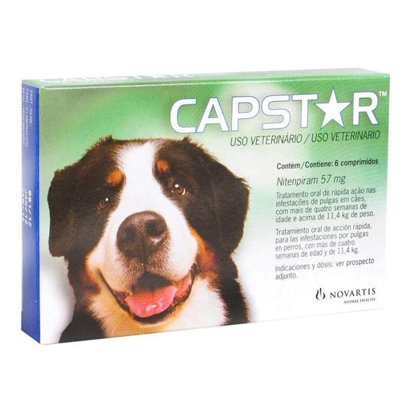 Capstar Novartis 57mg Cães De 11kg A 57kg 6 Comprimidos - elanco ...