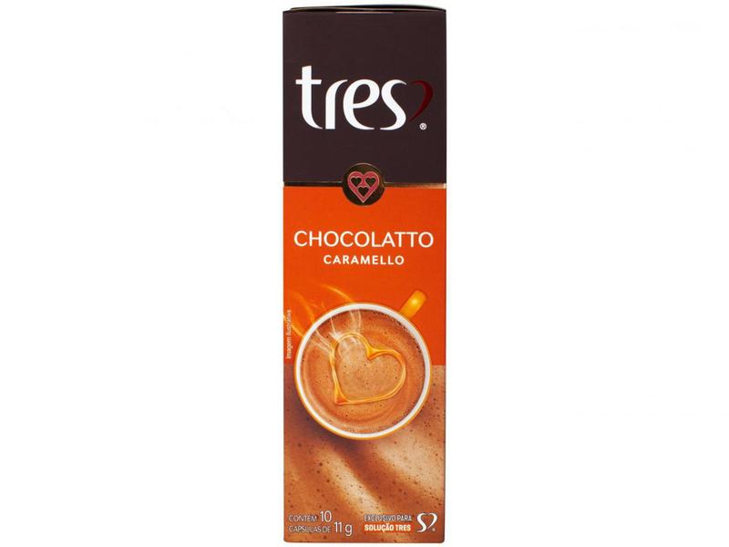 Cápsula Chocolatto Caramello TRES 3 Corações - 10 Cápsulas - Cápsulas ...