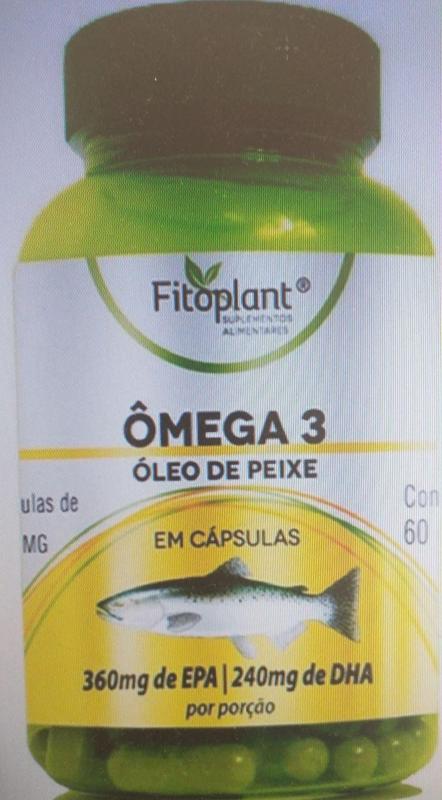 Cápsulas de Ômega 3 Fitoplant 60 x 1.000 mg - Ômega 3 / Óleo de Peixe ...