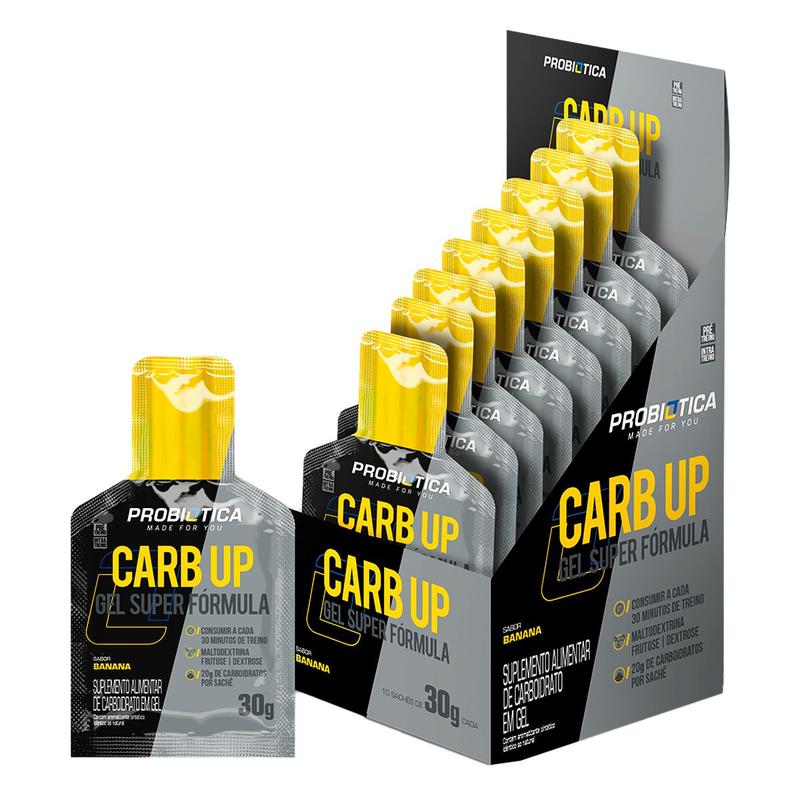 Carb Up Gel Super Fórmula (Escolha seu Sabor) Caixa com 10 Sachês ...