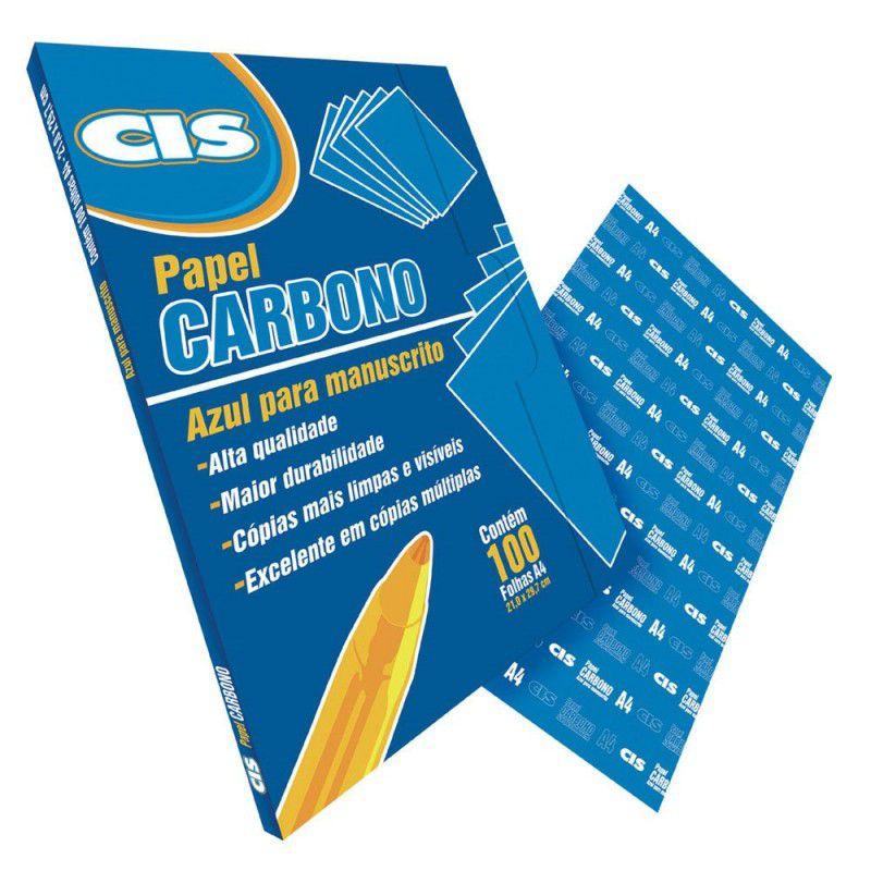 Carbono Papel Manuscrito Azul Cis 100 Folhas - CIC - Papel Carbono - Magazine Luiza