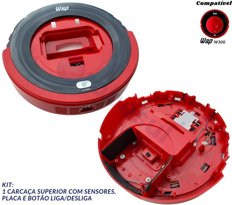 Carcaça Superior Com Sensores Original Para Robô Wap W300 - Outros ...
