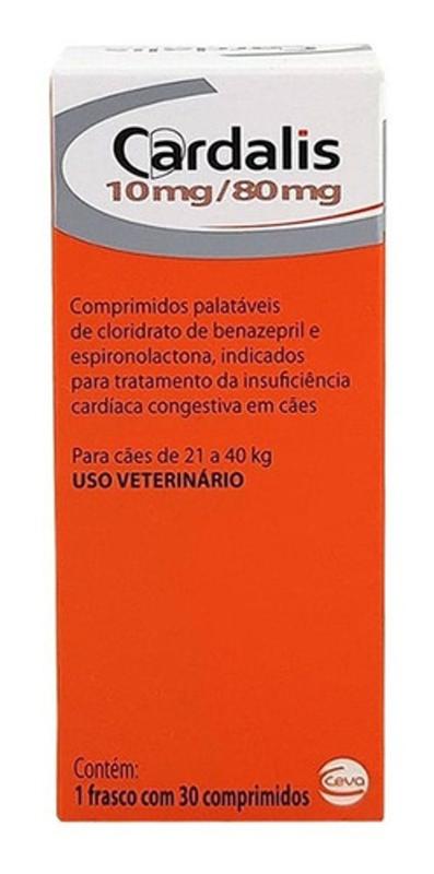 Cardalis Para Cães 30 Cpd - 10mg/80mg Cães De 21 A 40kg - Agropet ...