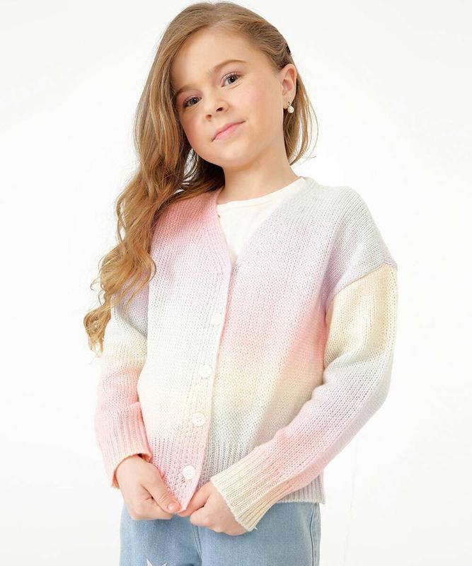 Cardigan Infantil Tricô Tie Dye Marisa Tam 4 a 10 - Cardigan Infantil ...