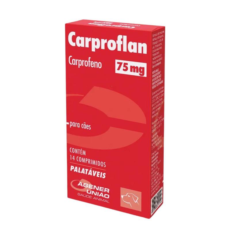Carproflan 75mg 14 Comp Cães Agener União - Anti-Inflamátório ...