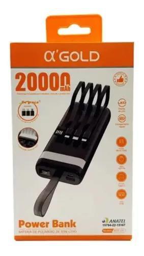 Carregador Bateria Portatil Power Bank GOLD 20000 - Carregador de Celular - Magazine Luiza