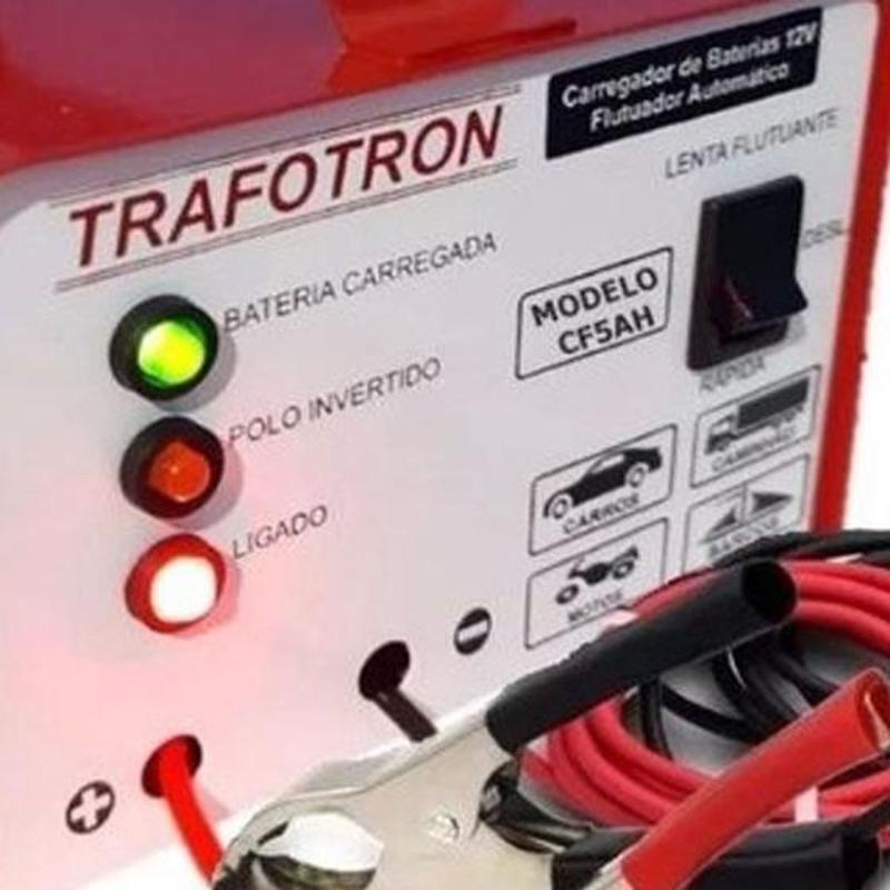 Carregador De Bateria 12v Até 300amperes Cf5 Inteligente - trafotron ...