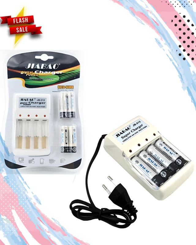 Carregador de Pilhas AA/AAA Original Com Pilhas Recarregáveis 4500 mAh ...