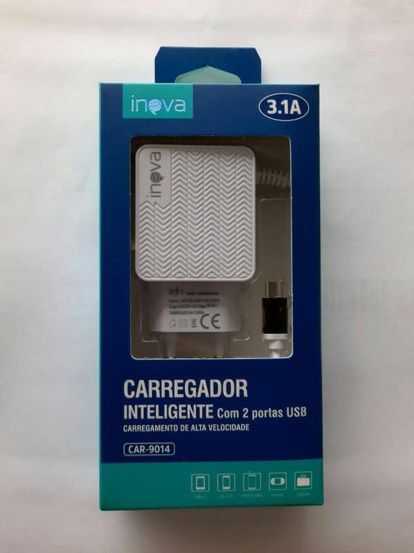 Carregador inteligente com 2 portas usb - Inova - Carregador de Celular ...