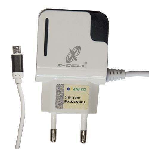 Carregador Parede 3.1A V8 Micro Usb + 2 Saidas Usb Anatel - X-cell ...