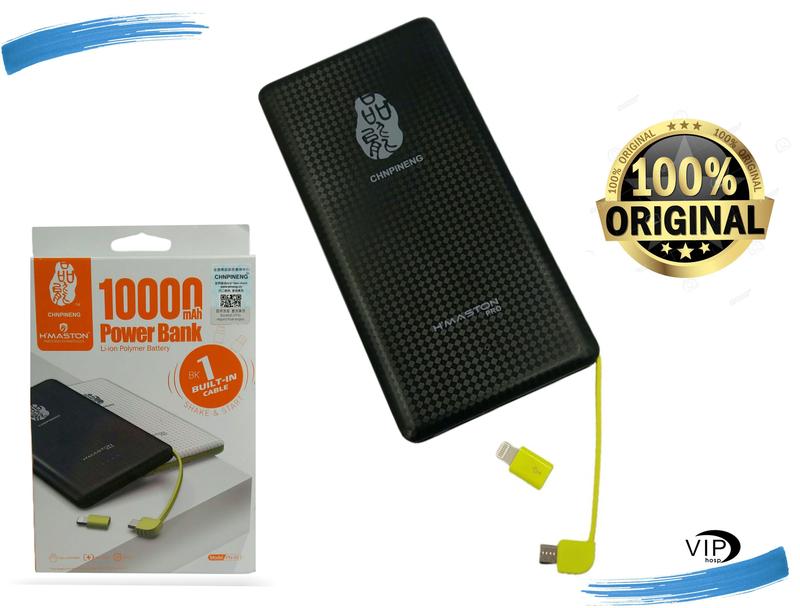 Carregador Portátil Power Bank 10.000mah Universal Com Fio Embutido 3 ...