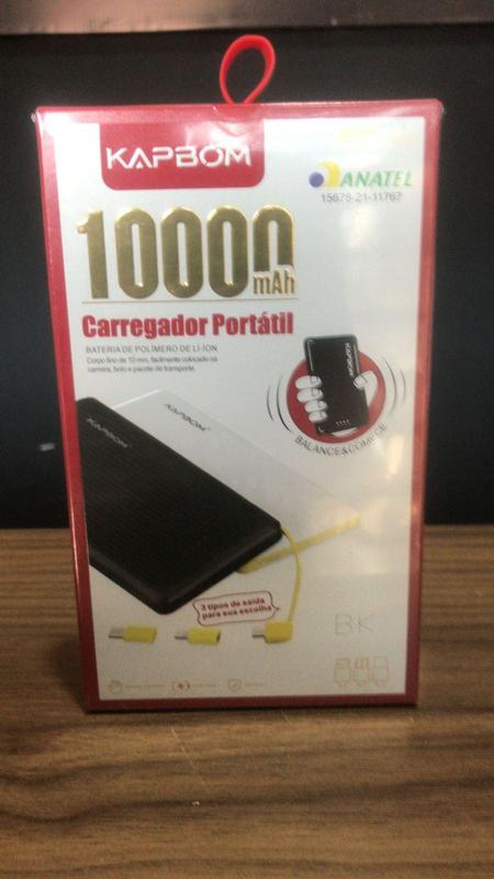 Carregador Portátil PowerBank - KapBom 10000 mAh KA-951 - Carregador ...