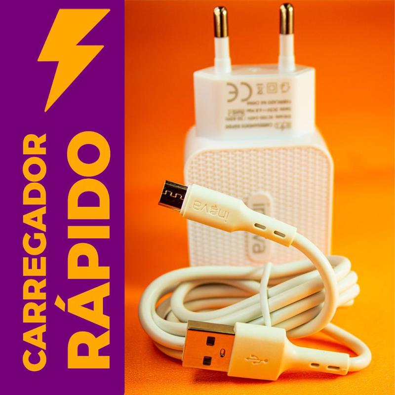 Carregador rápido alta velocidade modelo V8 turbo 2 portas USB ...