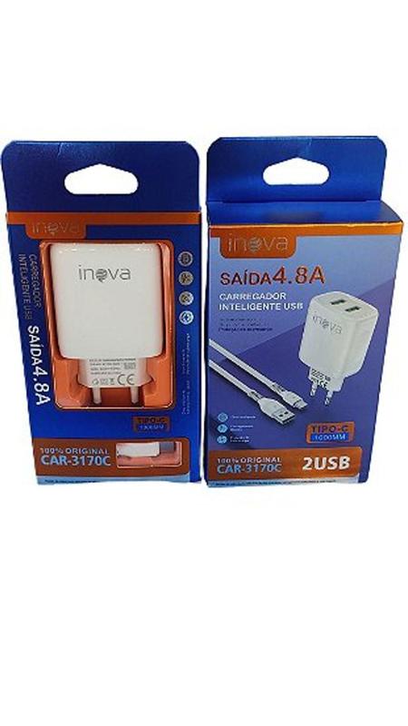 Carregador rápido tipo -c inova - Carregador de Celular - Magazine Luiza