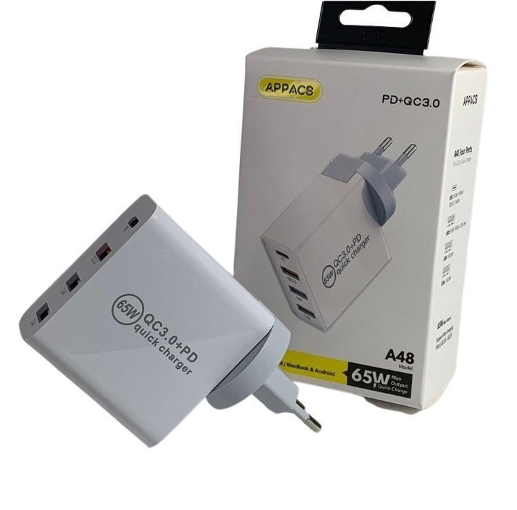 Carregador Turbo Appacs Qc+pd 65 W Conector 3x Usb-C + 1 Pd - Carregador de Celular - Magazine Luiza